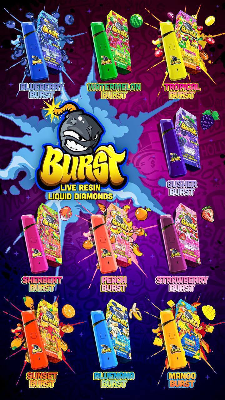 Burst 2g Live Resin Liquid diamonds Disposable vape - Cali Packs Store